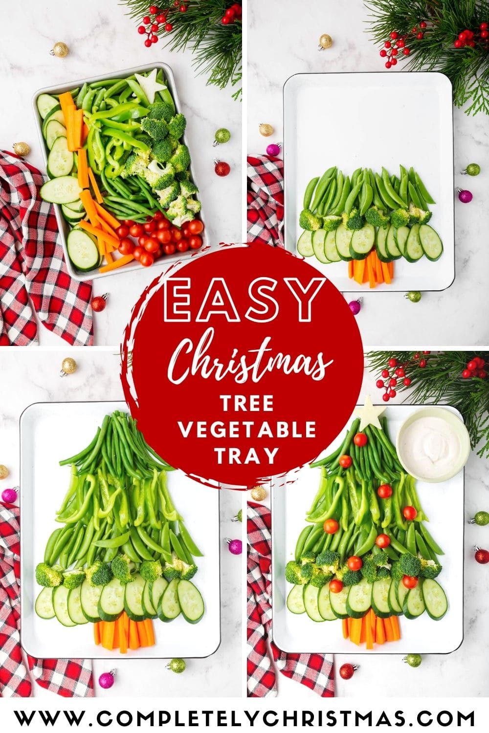 Christmas Tree Veggie Tray - Completely Christmas