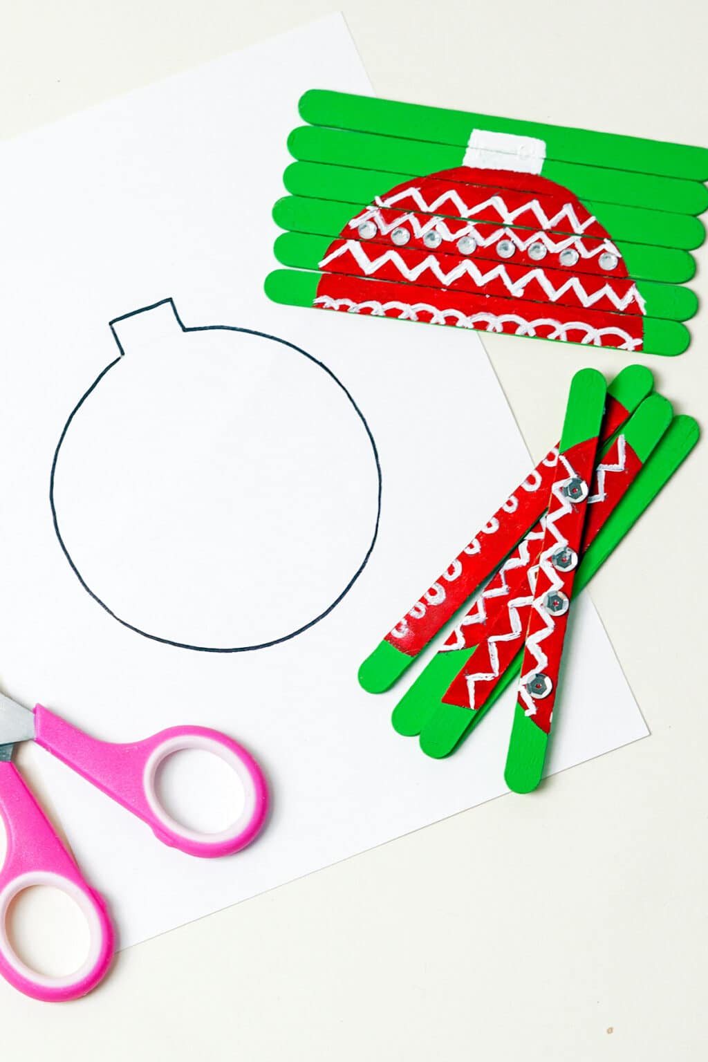 DIY Christmas Popsicle Stick Puzzle Craft (Christmas Ornament)