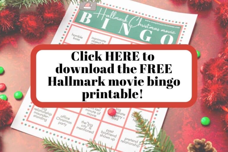 Hallmark Christmas Movie Bingo Free Printable