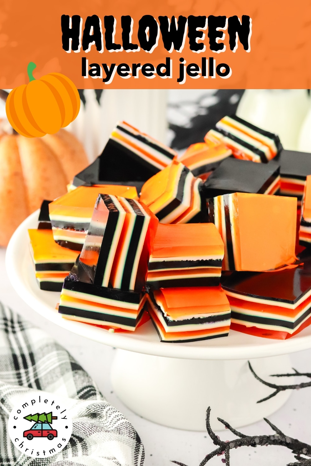 Halloween Layered Jello Jigglers - Completely Christmas