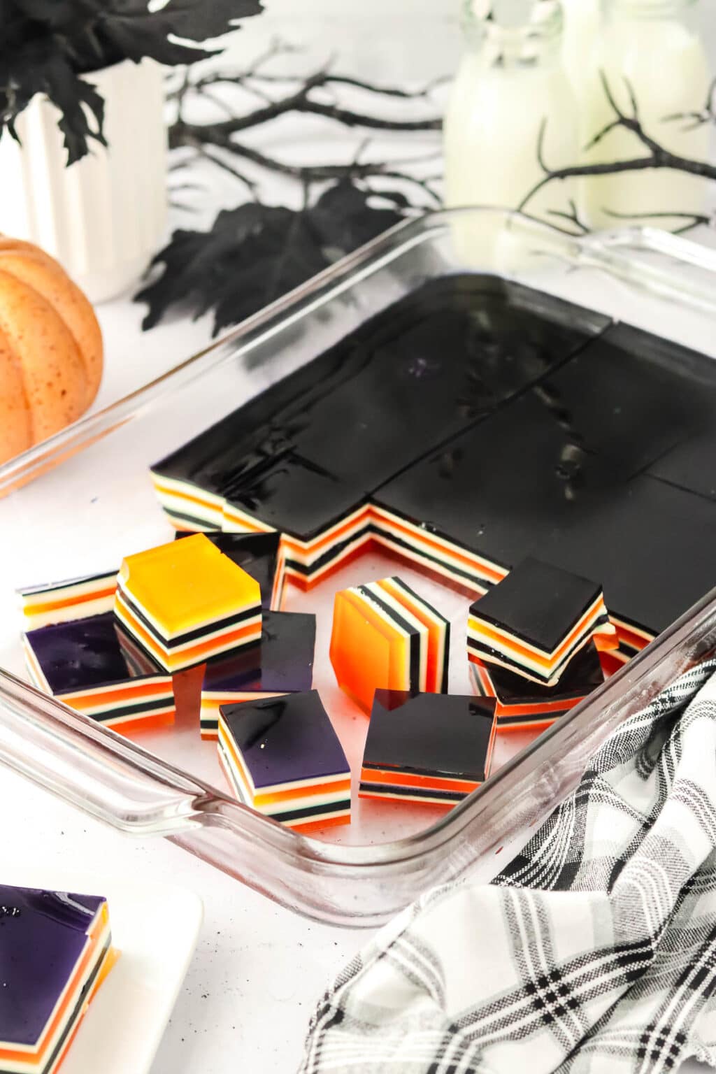 Halloween Layered Jello Jigglers - Completely Christmas