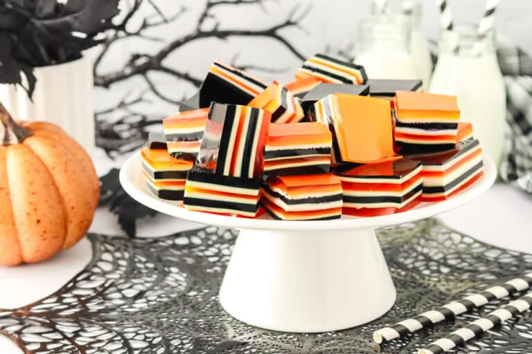 Halloween Layered Jello Jigglers - Completely Christmas
